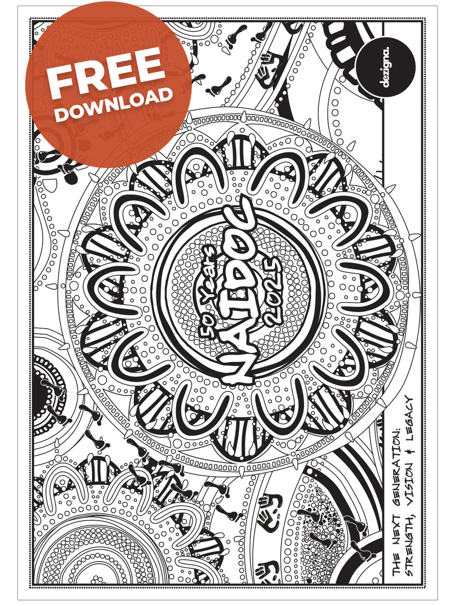 FREE DOWNLOAD - NAIDOC 2025 - A4 Colouring Sheet – Dezigna