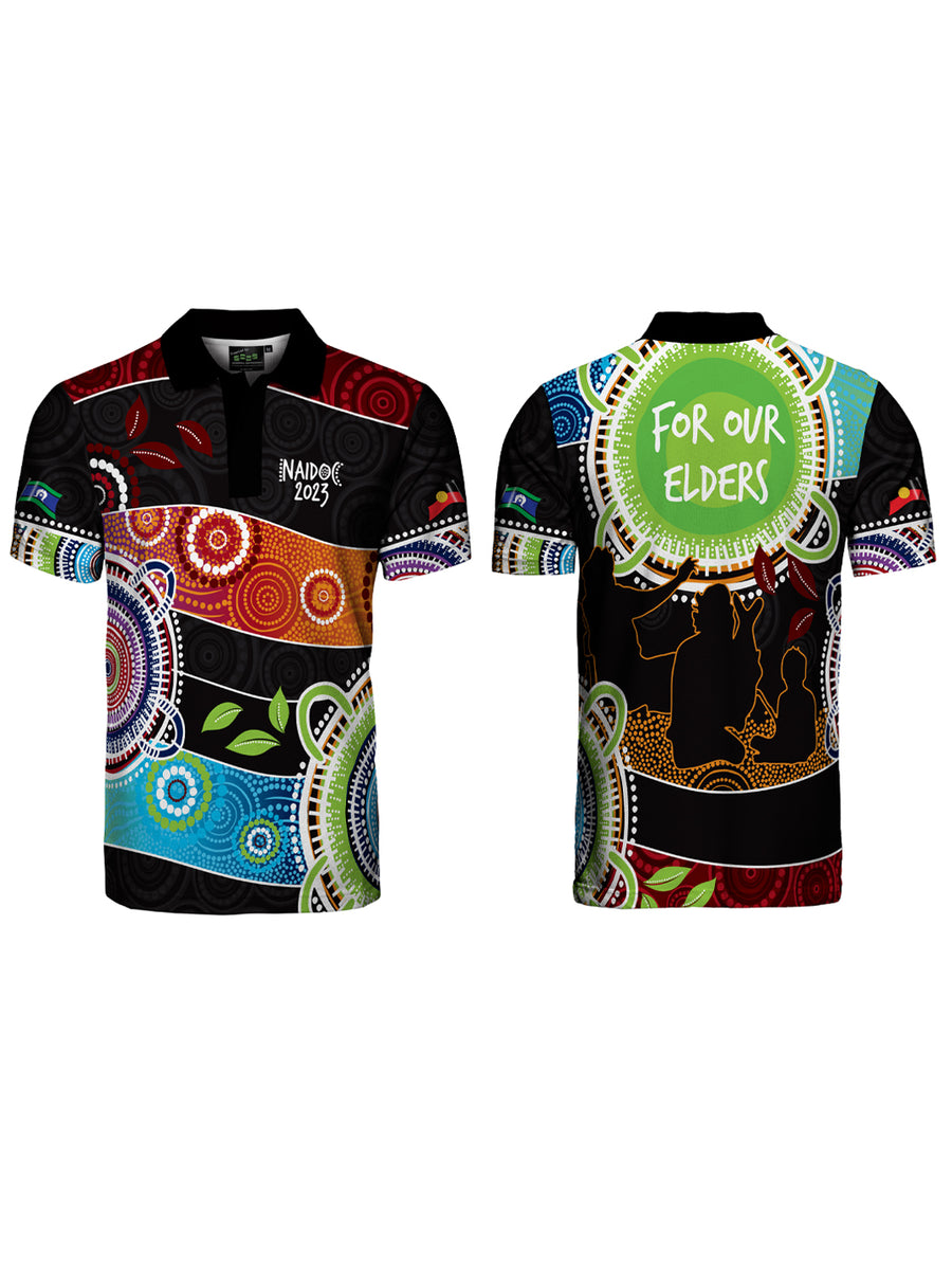 NAIDOC 2023 - Polo Shirt Adults - Elders 3 – Dezigna