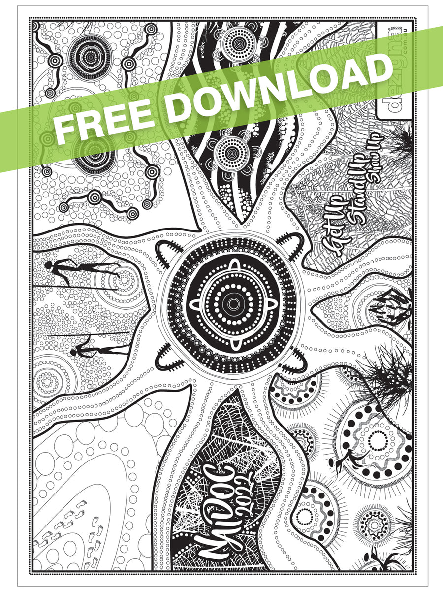 FREE DOWNLOAD - NAIDOC 2022 - A4 Colouring Sheet – Dezigna
