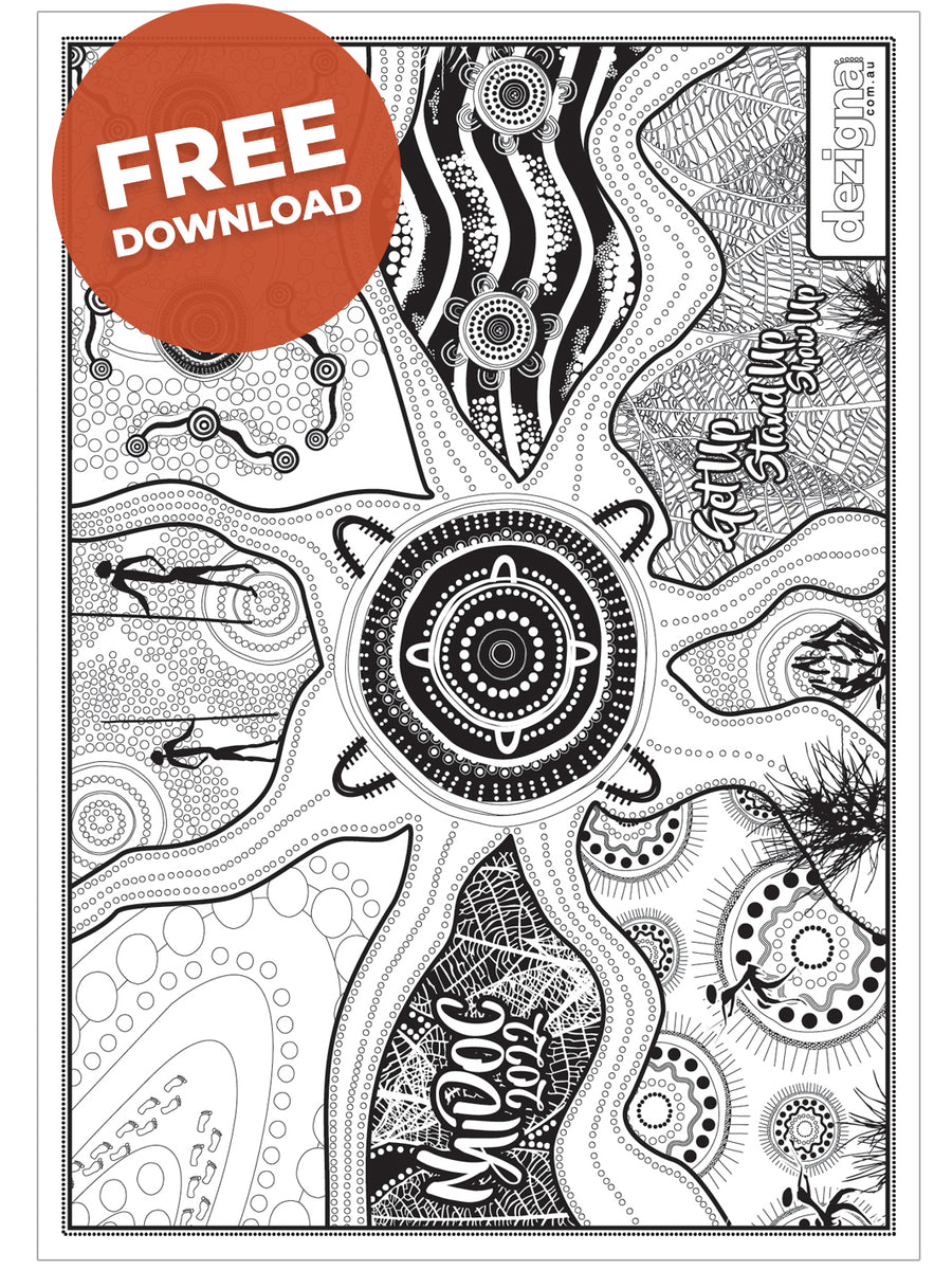 FREE DOWNLOAD - NAIDOC 2022 - A4 Colouring Sheet – Dezigna